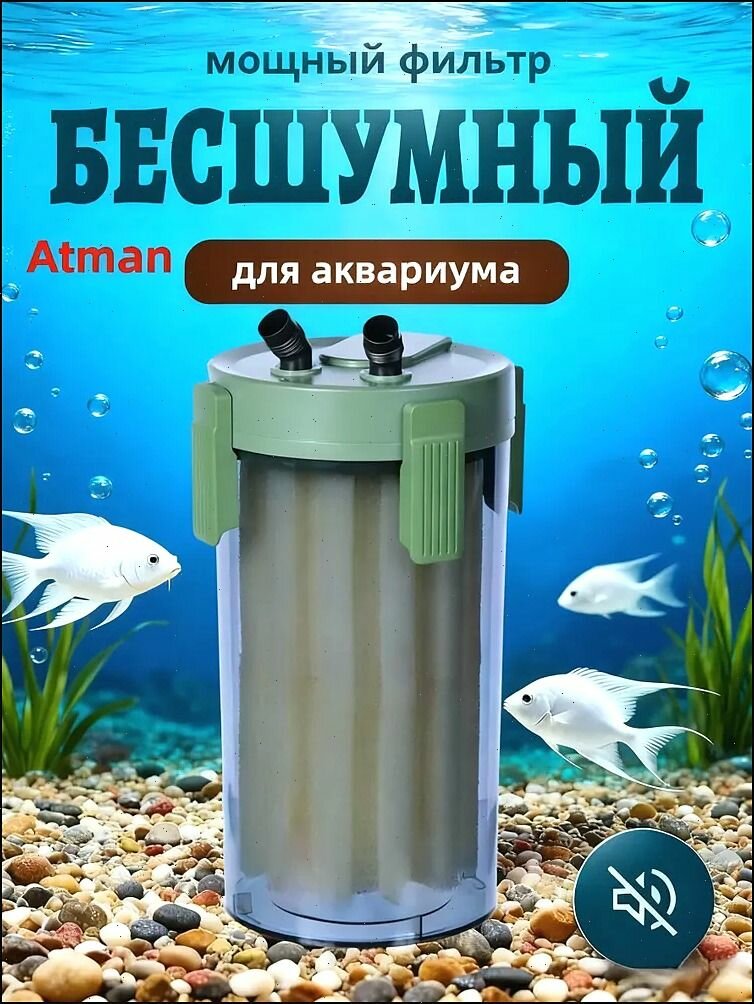 Внешний префильтр ATMAN QM80 для аквариума объемом 9 литров