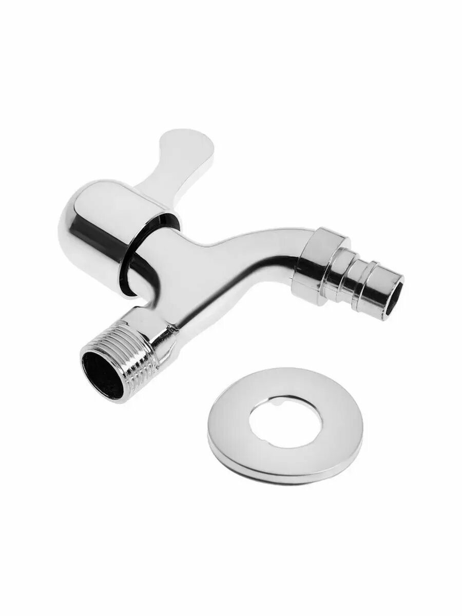 Настенный водоразборный кран с коротким изливом