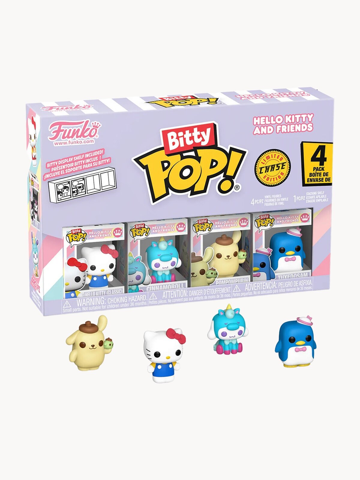 Игрушечная фигурка Funko Bitty POP! Hello Kitty And Friends HK+Cinnamoroll+Pompompurin+Chase