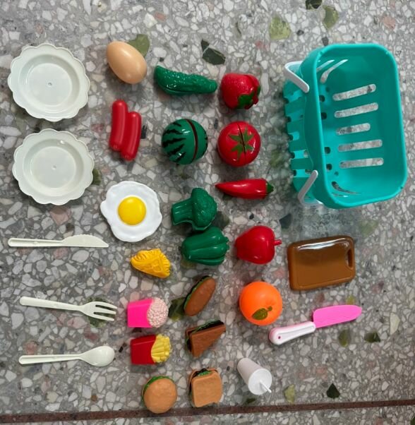 Овощи и фрукты на липучках 28 предмета