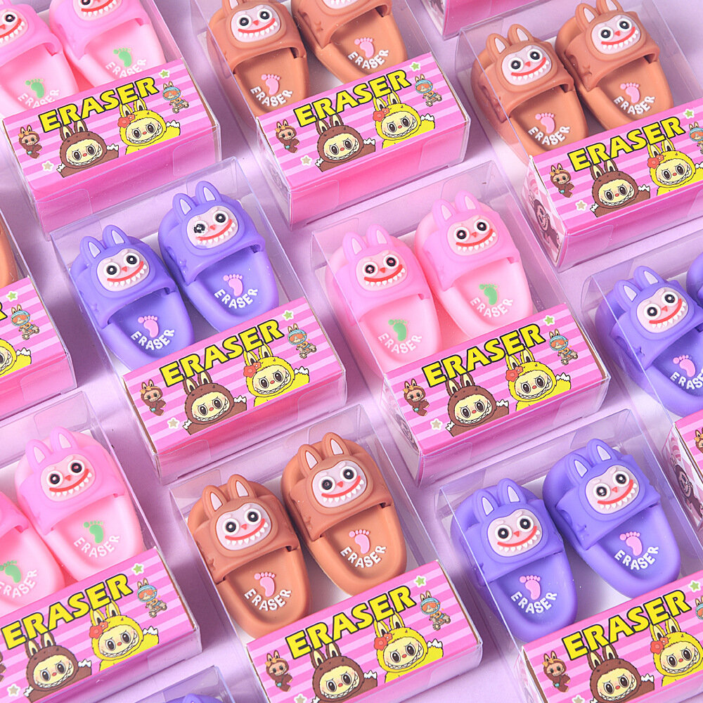 Милый креативный ластик без остатка, супер чистый, креативный ластик в виде тапочки, матовый, для мультфильмов, специальный ластик для учеников начальной школы