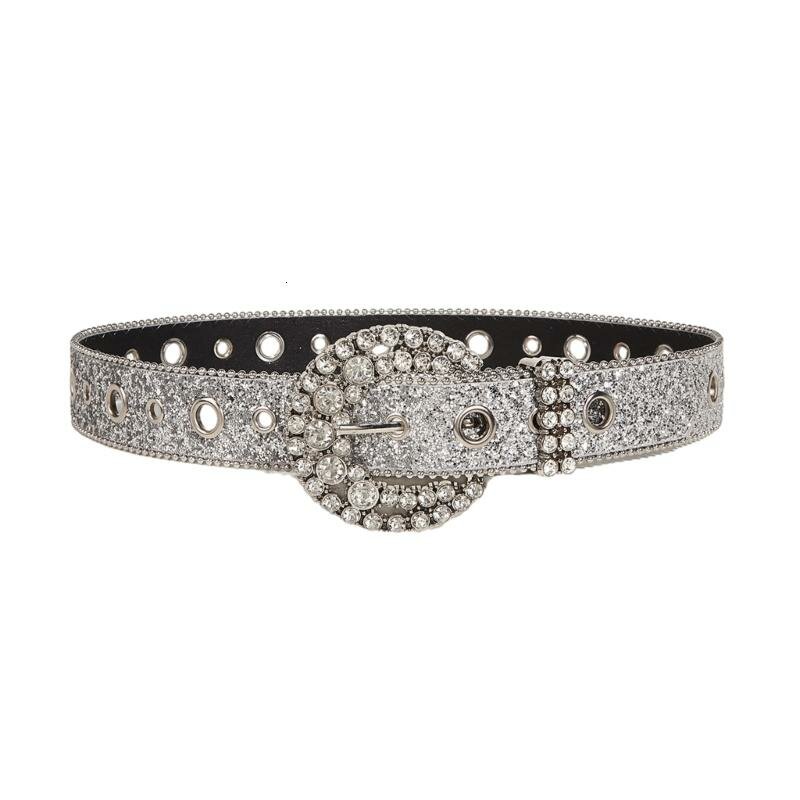 Пояса, Пояс со стразами-Серебристый