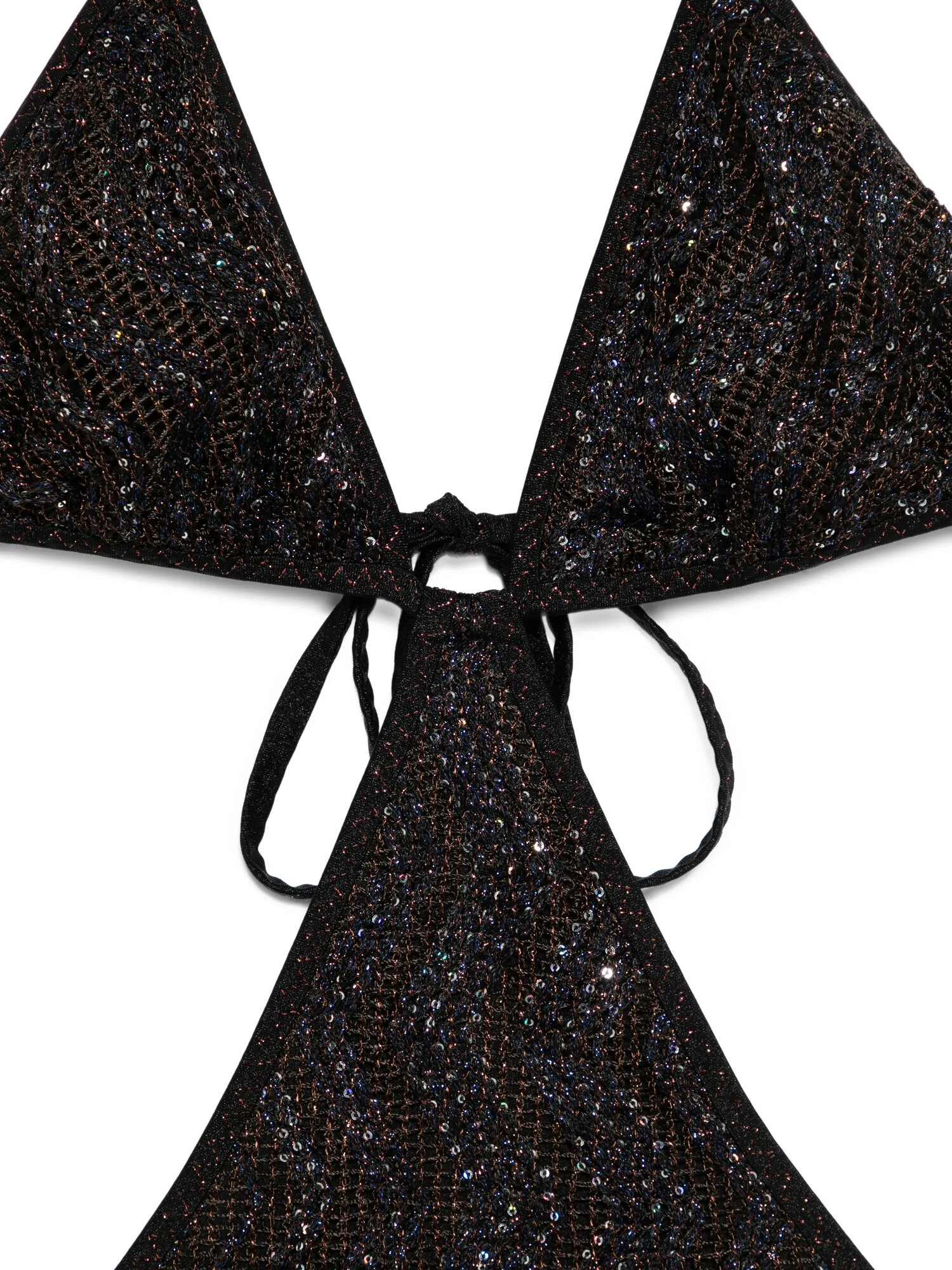 Купальник Missoni Sequin tie swimsuit, размер 42, коричневый — фото 1