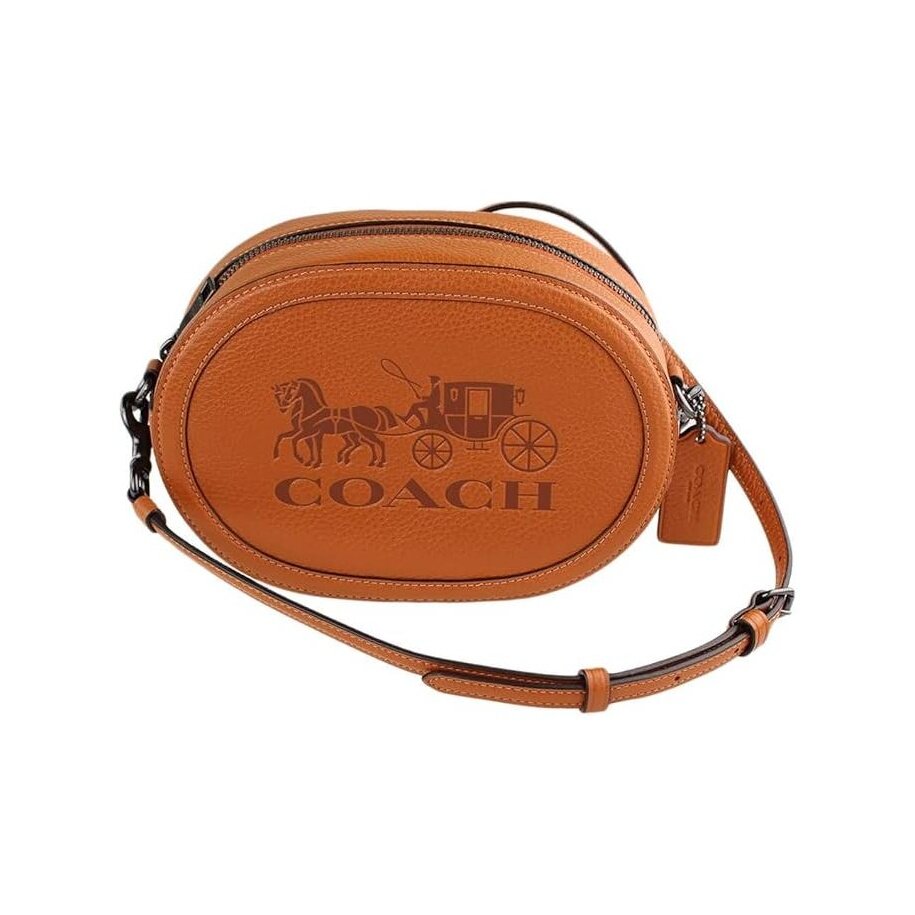 Сумка Coach, фактура тиснение, оранжевый — фото 1