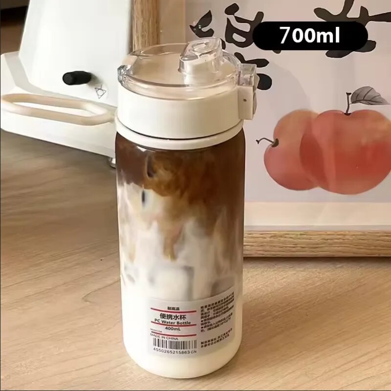 Пластиковая прозрачная бутылка для воды Kawaii 350 мл White 550ML