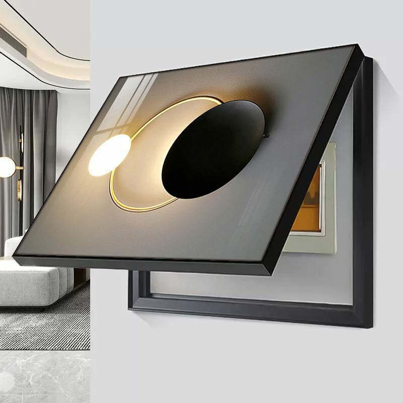 Современная минималистичная электрическая коробка для счетчика, подвесная картина, коробка для слабого тока, распределительная коробка, декоративная картина, абстрактный стиль, настенная живопись для электрического выключателя