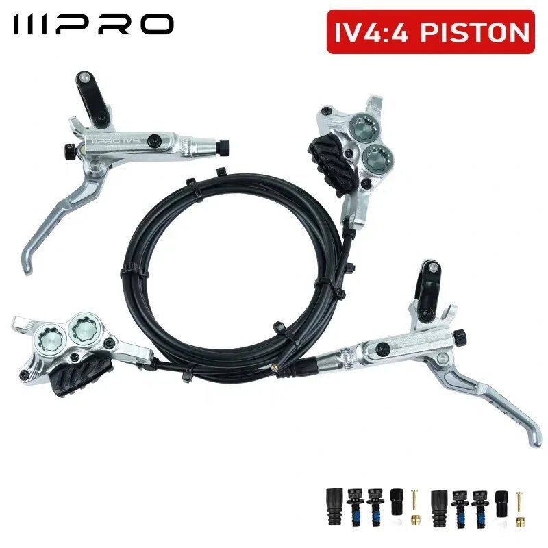 Гидравлические тормоза IIIPRO IV4, 4 поршня, 160мм, Titanium brake