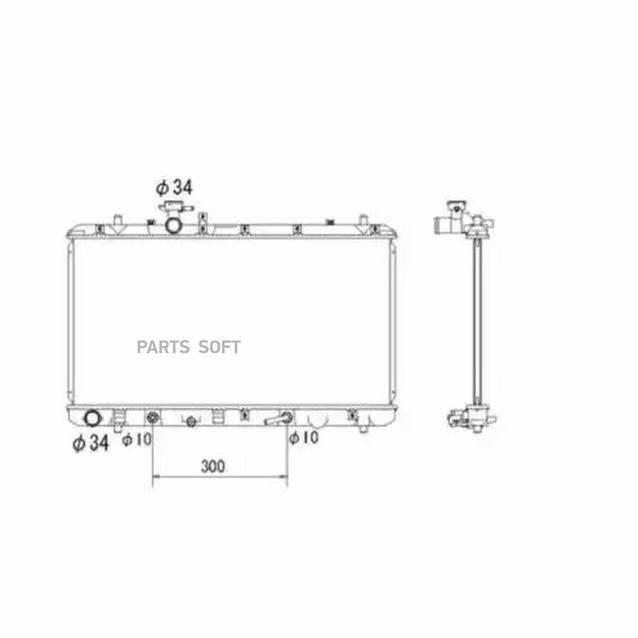 NRF 53580 Радиатор охлаждения двигателя SUZUKI SX4 1.6 06- ()