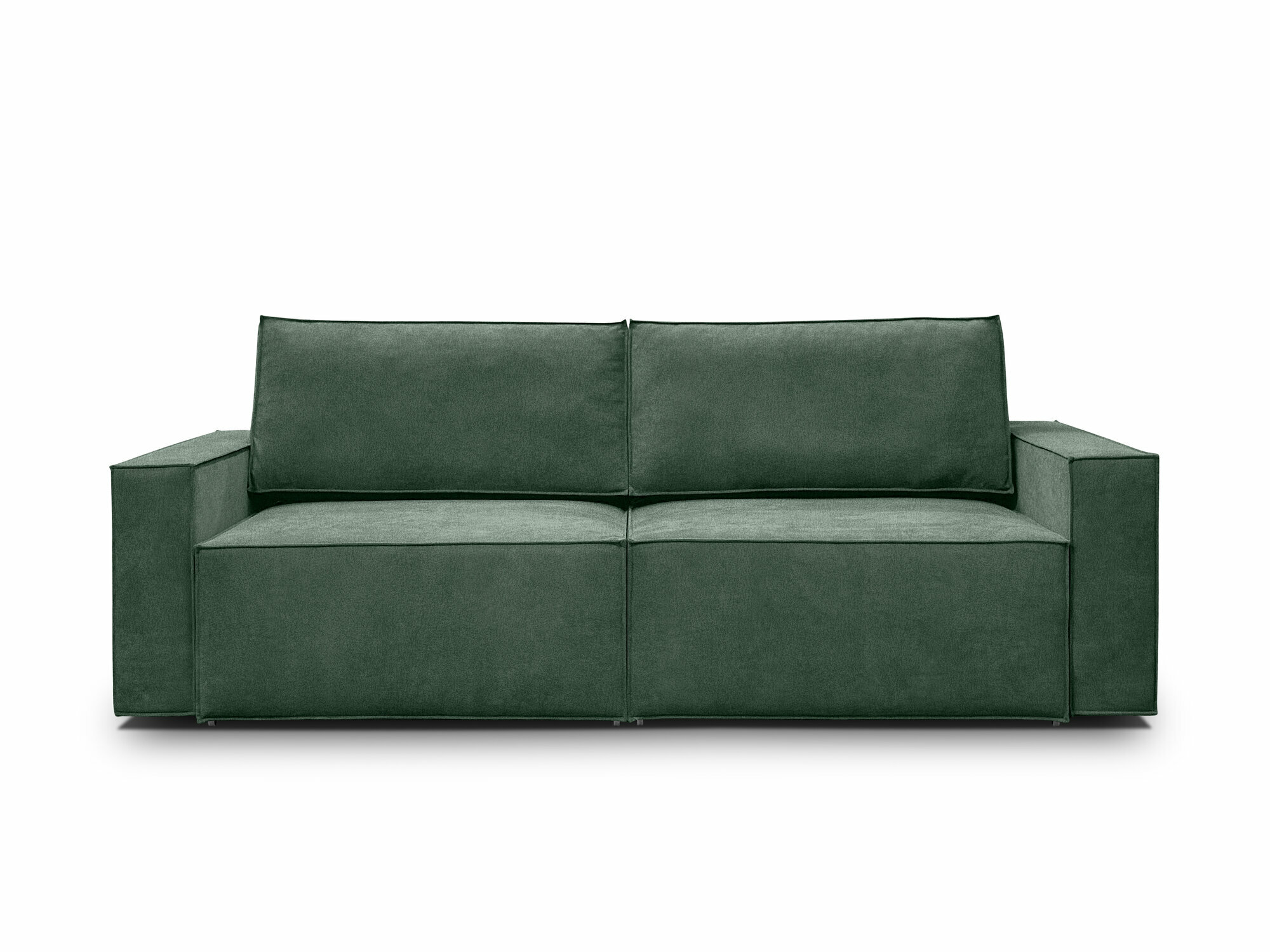 Диван прямой раскладной "Росмебель Лофт", еврокнижка, модульный, с ящиком, размер 2,45х1х0,95, оливковый