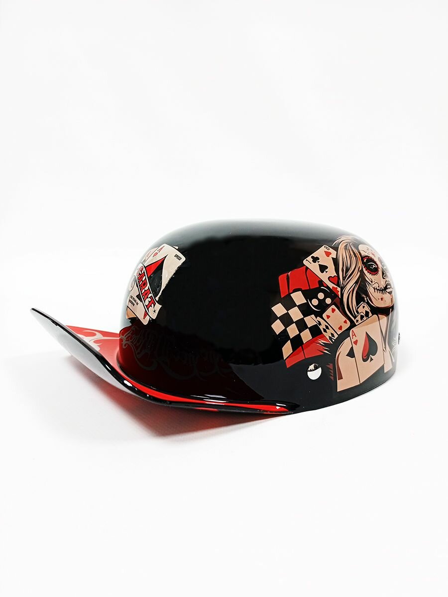 Мотошлем в ретро-стиле / Шлем-каска snapback для роликов, велосипедов, самокатов, скейтов