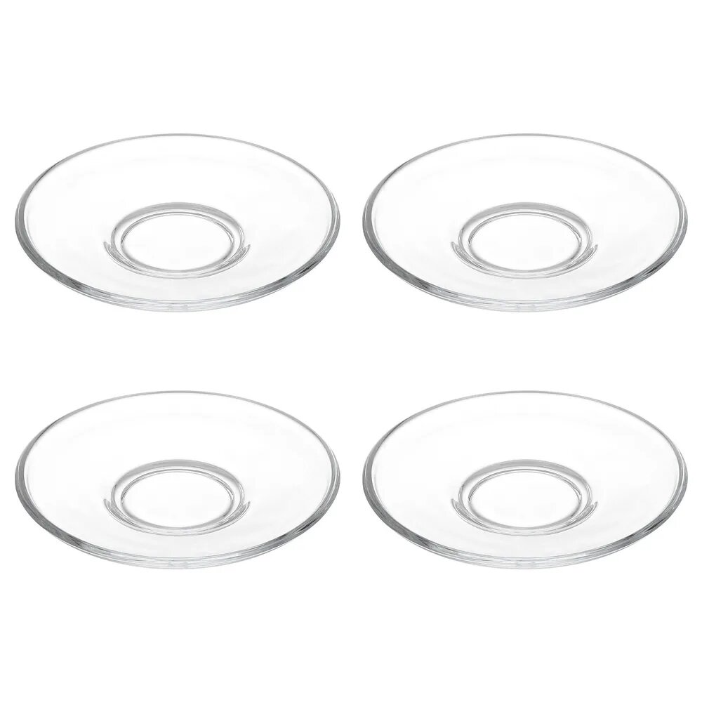 Блюдце IKEA, Стекло, прозрачный, 4 шт. для чая