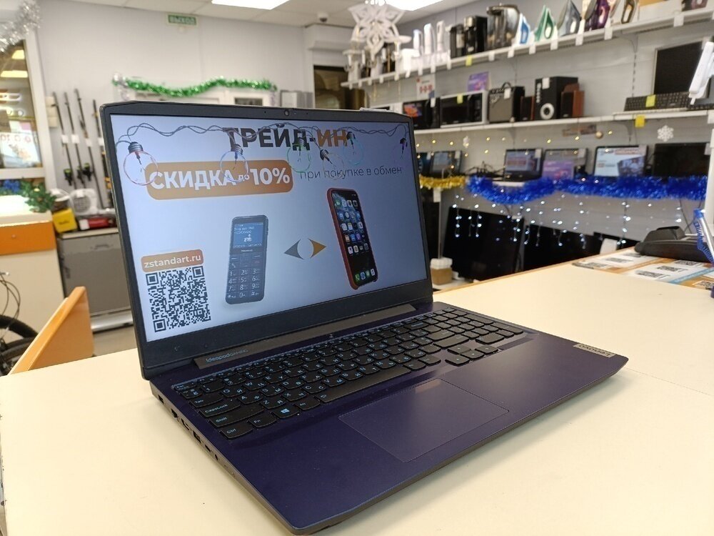 Ноутбук Lenovo IdeaPad Gaming 3 15ARH05; Ryzen 5 4600H, GeForce GTX 1650, 8 Гб, 512 GB, Нет, уцененный товар