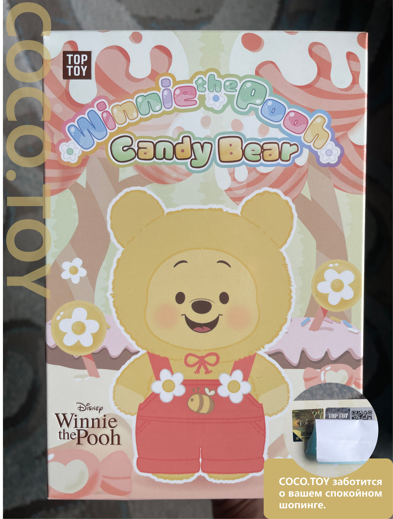 Disney винни пух игрушка Top Toy Winnie Candy Bear Blind box Стекающаяся кукла сюрприз случайный вид 1 шт COCO.TOY