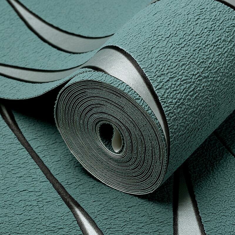 Современные минималистичные 3D-обои с эффектом водной ряби из нетканого материала с текстурой изогнутого бархата под оленью кожу для стен за телевизором.