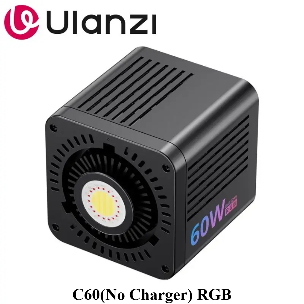 Ulanzi C60 Двухцветный видеосигнал мощностью 60 Вт RGB COB Light 2500-6500 К (без зарядного устройства)