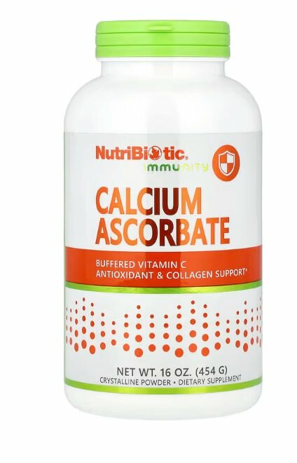 NutriBiotic, аскорбат кальция для поддержки иммунитета, 454 г