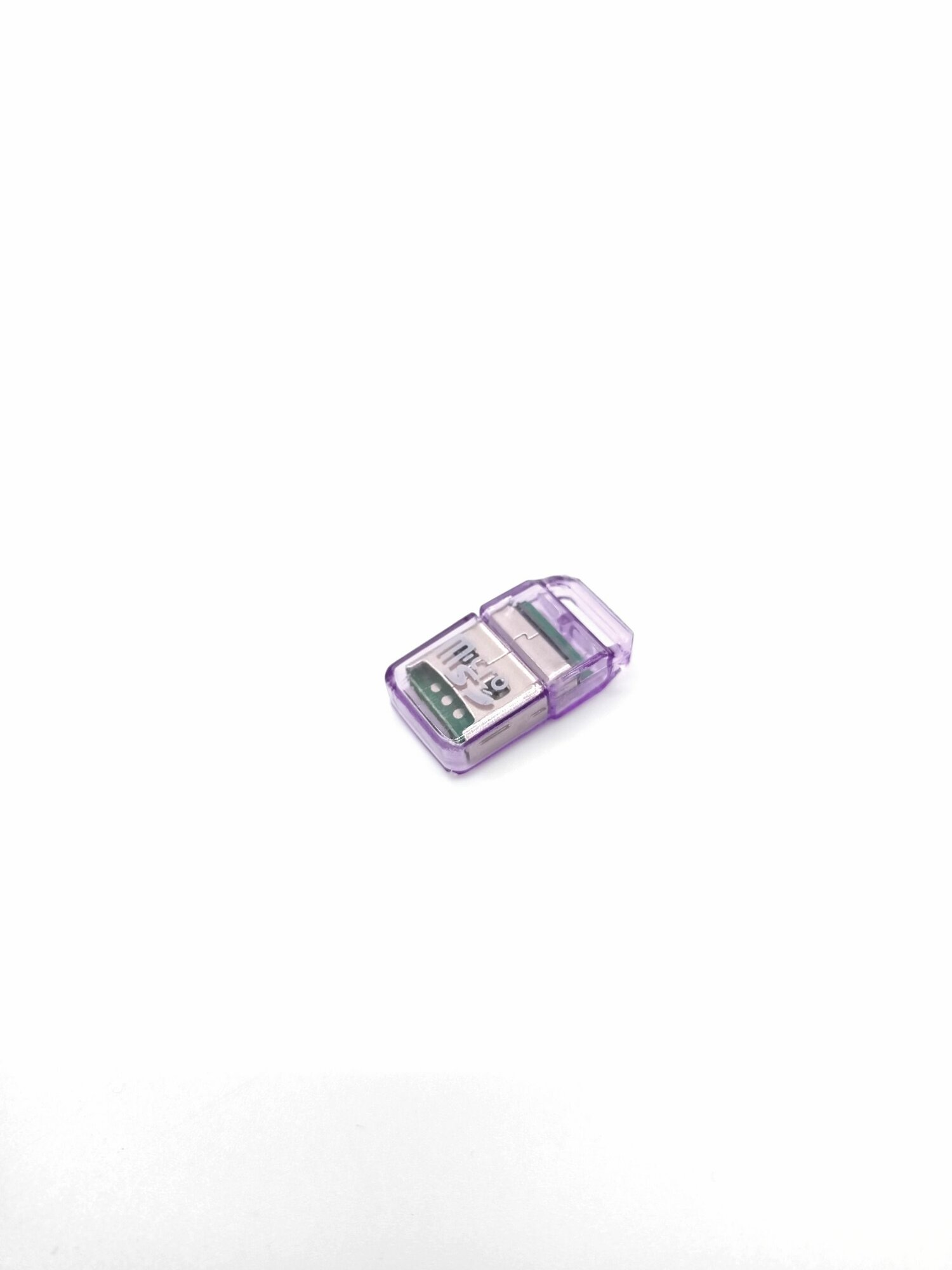 Переходник/CARD READER/USB-MicroSD/Сиреневый — фото 1