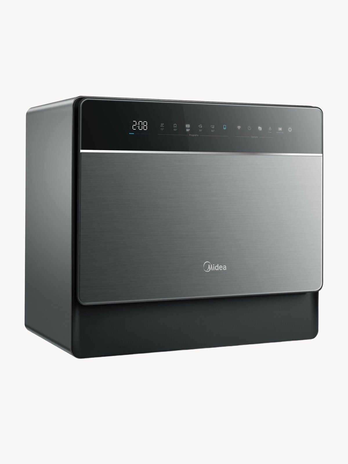 Компактная посудомоечная машина Midea MCFD55S550Bi, 5 комплектов, 5 программ, электронное управление, черный