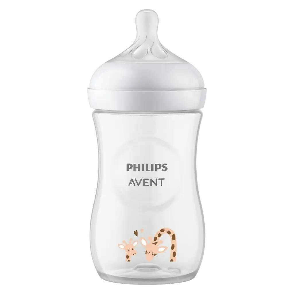 Бутылочка для кормления Philips Avent "Жираф", медленный поток, пластик, 260 мл