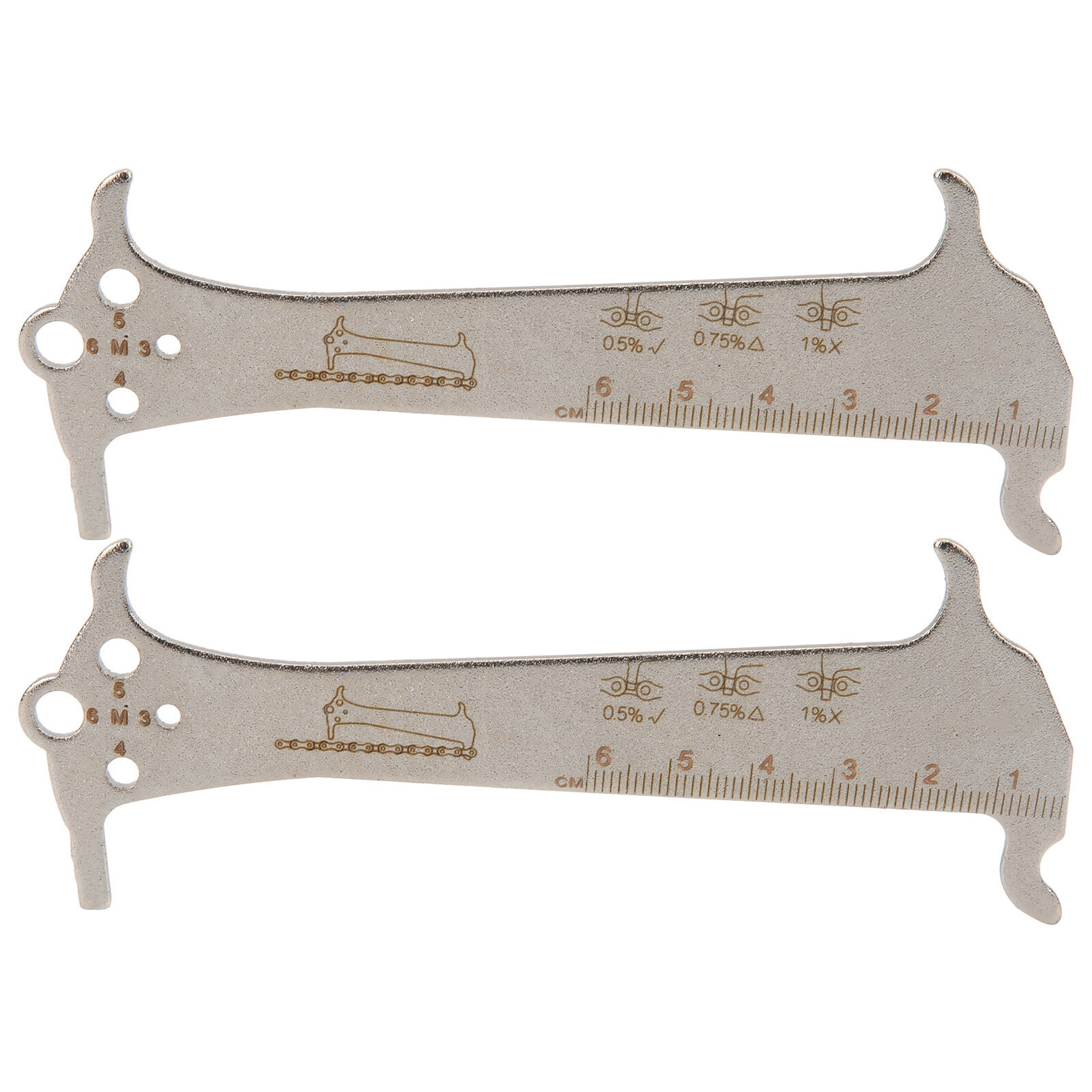 2pcs 3 в 1 Многофункциональный инструмент для износа износа велосипедной цепи Индикатор.