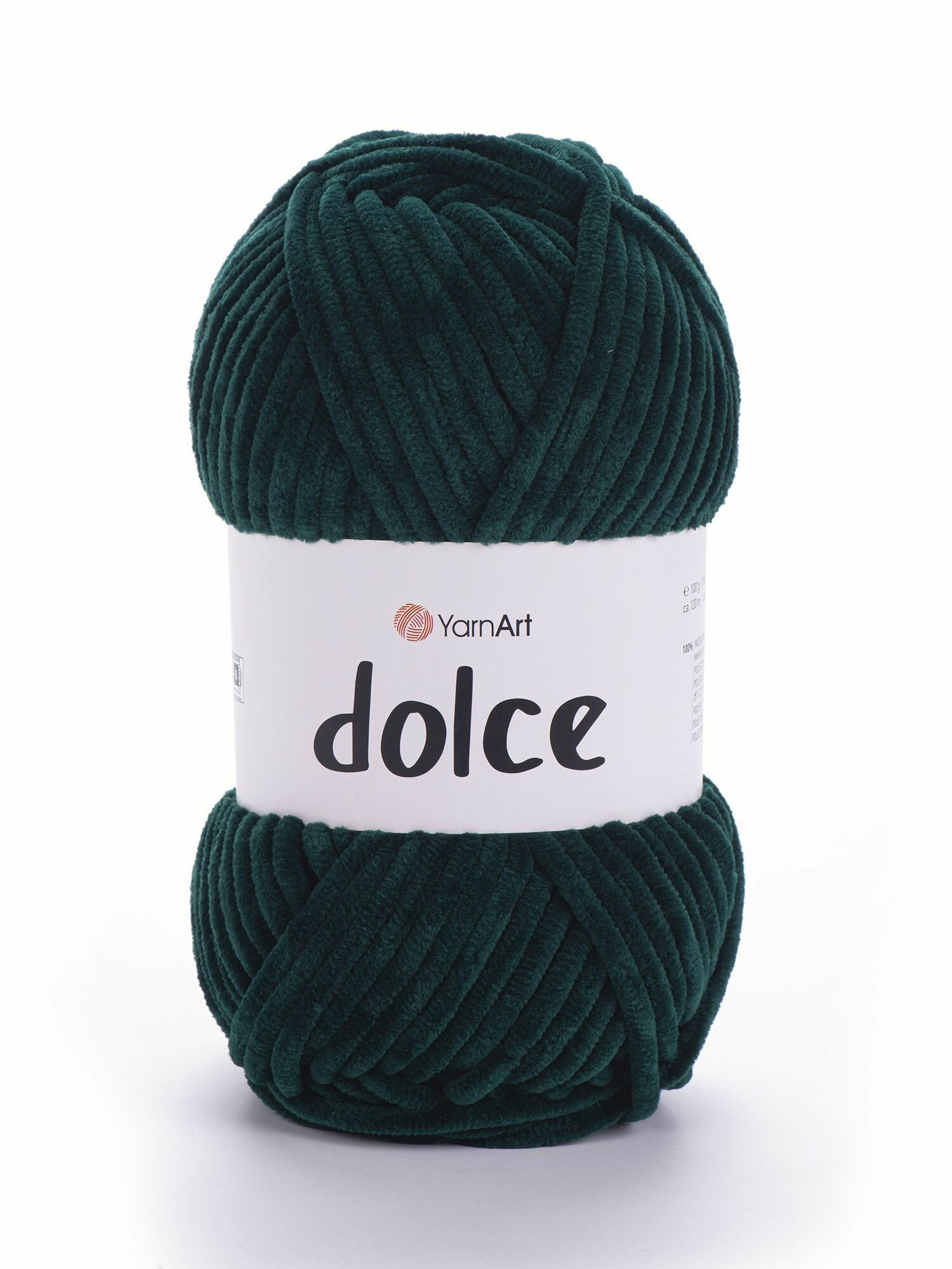 Пряжа Dolce (YarnArt), тем. зеленый - 774, 100% микрополиэстер, 5 мотков, 100 г, 120 м.