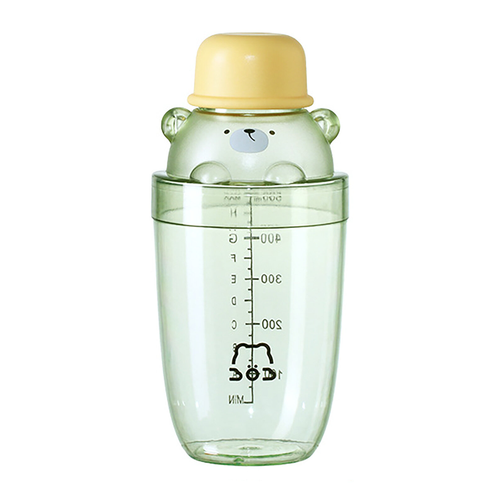 Портативный пластиковый шейкер для коктейлей 500 мл, ручной миксер для вина, мартини, маргариты, молока, чая, барный инструмент для смешивания, желтый