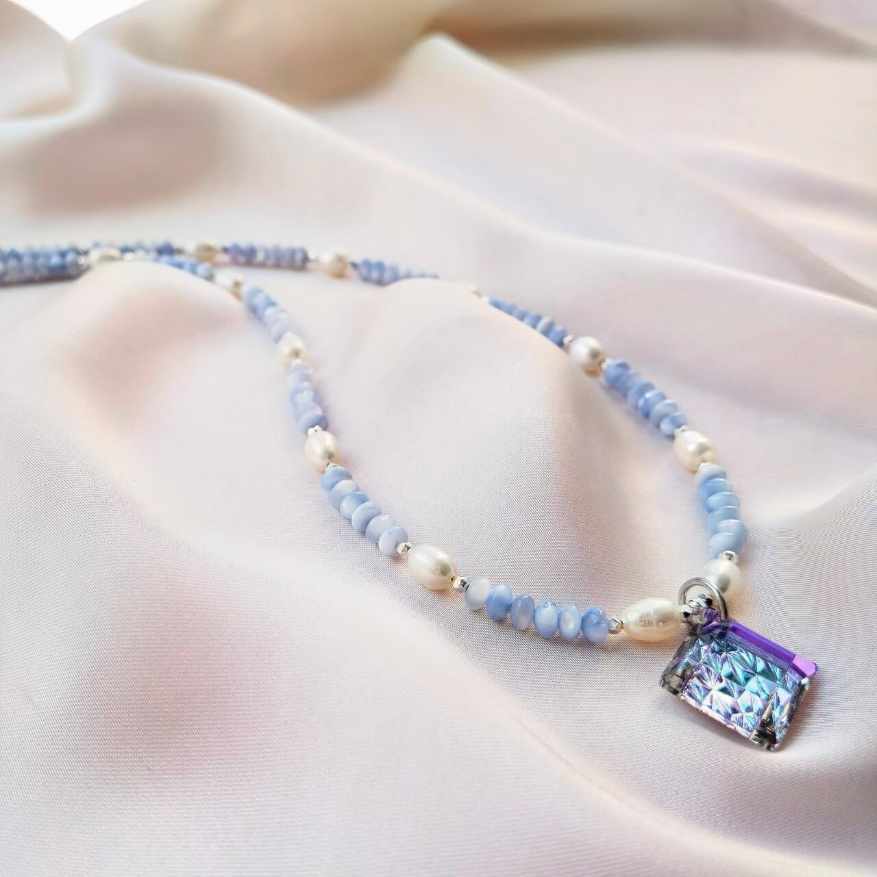 Чокер, жемчуг культивированный, перламутр