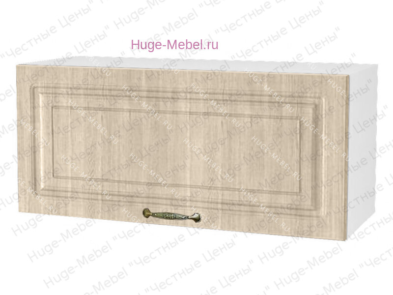 Антресольный кухонный шкаф верхний 800 Юлия (дуб сонома) Huge Mebel . Ширина 800 Высота 358. Кухонные шкафы