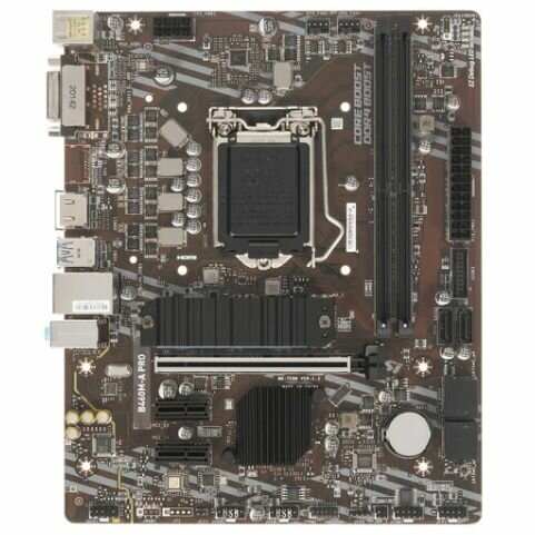 Материнская плата MSI B460M-A PRO (B460M-A PRO) - LGA 1200, Intel B460, 2xDDR4-2666 МГц, 1xPCI-Ex16, Micro-ATX