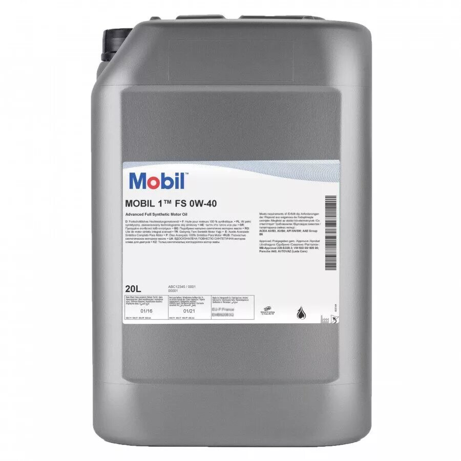 Моторное Масло Mobil 1 New Life 0W-40 20Л