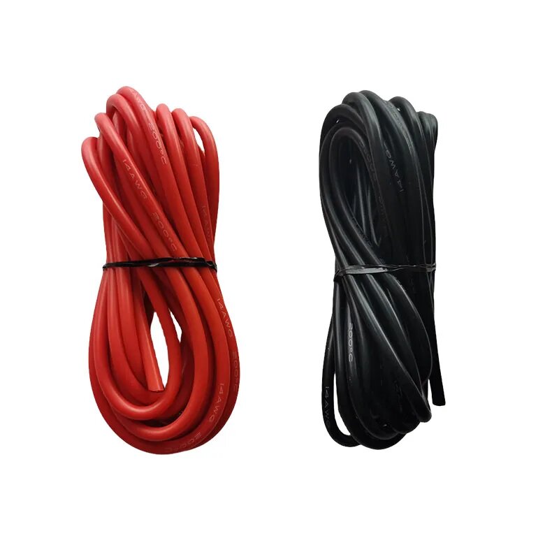 Термостойкий силиконовый провод 8-28 AWG красный/черный