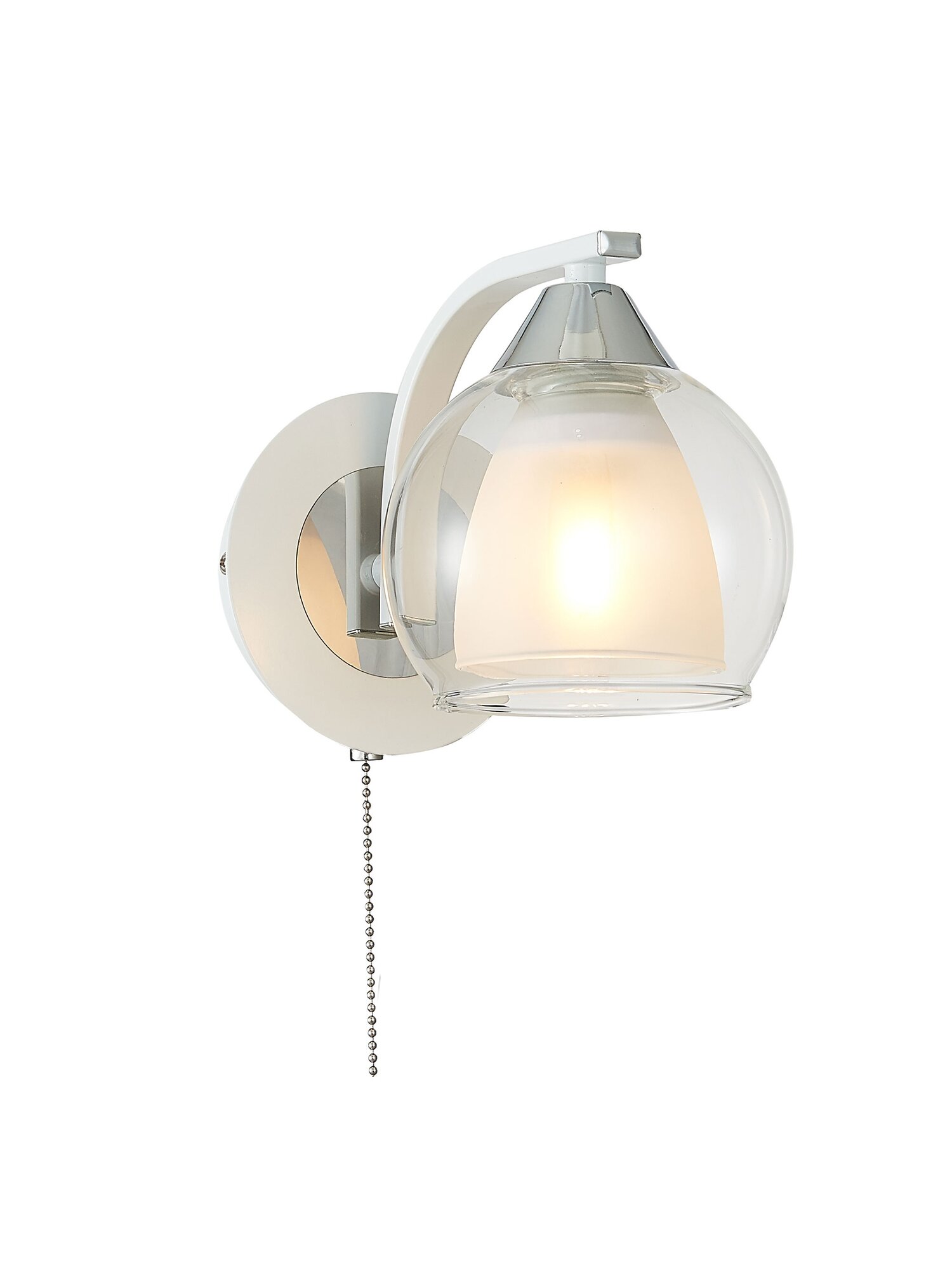 Бра с выключателем Кристи CL152310 Белое Хром