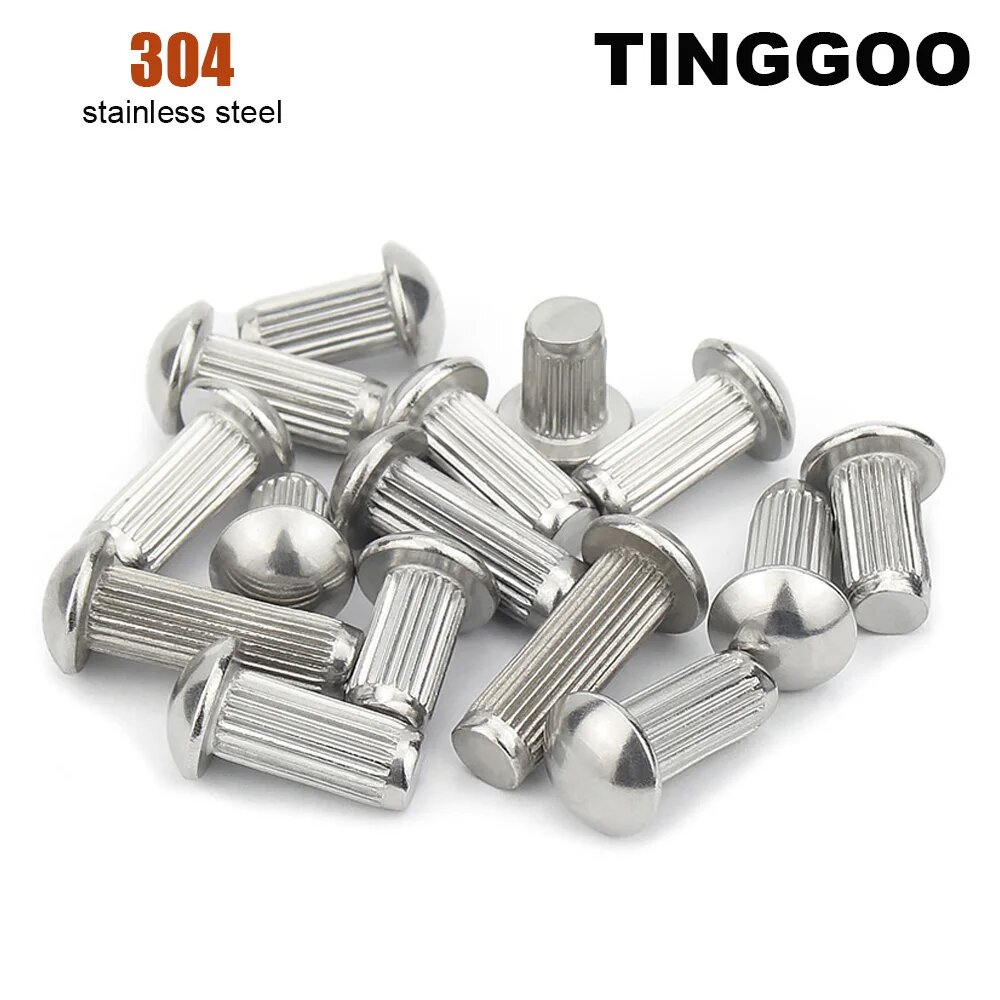 10/100x M1.6 M2 M2.5 M3 M3.5 M4 M5 M6 304 GB827 винт с заклепками из нержавеющей стали с круглой головкой и накатанным хвостовиком для имени этикетки