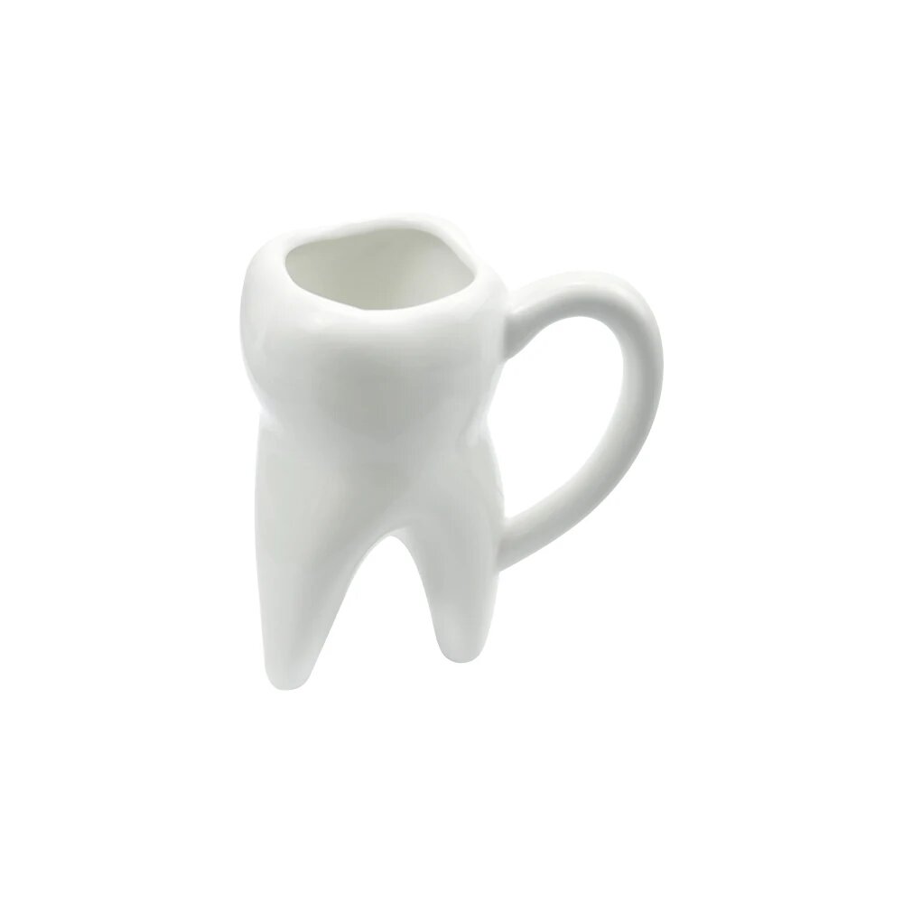 Портативная стоматологическая керамическая чашка в форме зуба, кофейная кружка с ручкой, чашки для воды, персонализированные наклейки «сделай сам», подарки для стоматолога