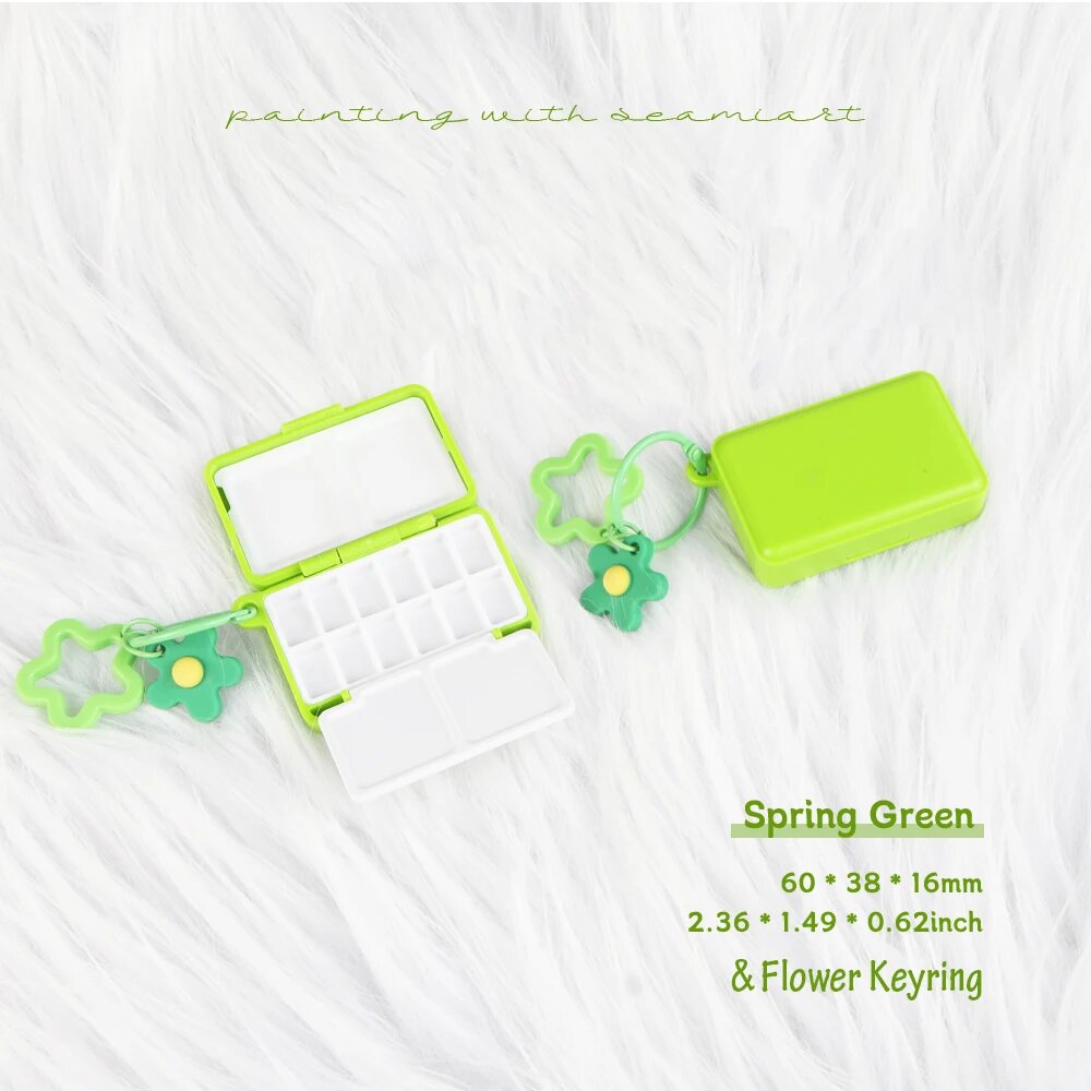SeamiArt мини набор пластиковых палитр для акварели 2 шт. Зеленый, 2pcs Spring Green