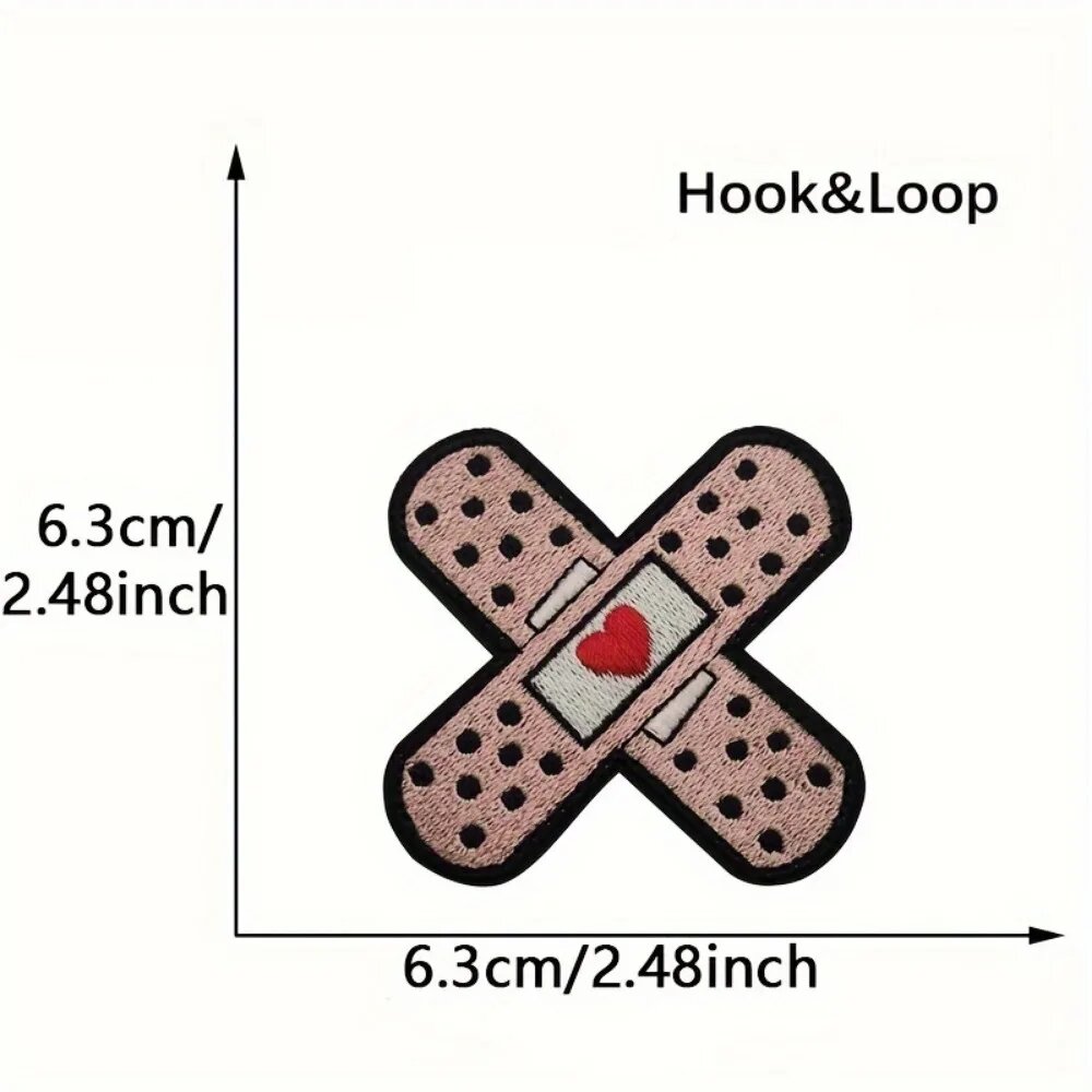 Патч на Velcro "Бинт с сердцем", 6x6см, A1