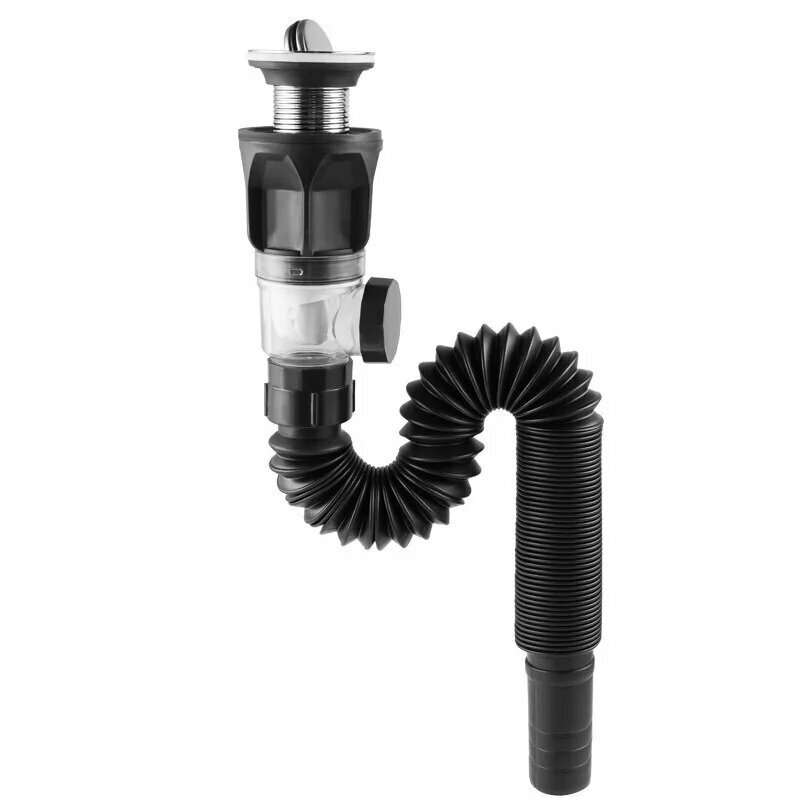 Дренажная труба для раковины, черная, Black-1pcs