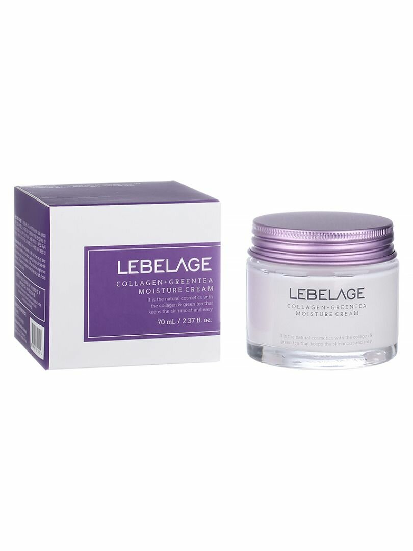 Lebelage Collagen+Green Tea Moisture Cream крем для лица увлажняющий с коллагеном и зеленым чаем(70мл.)