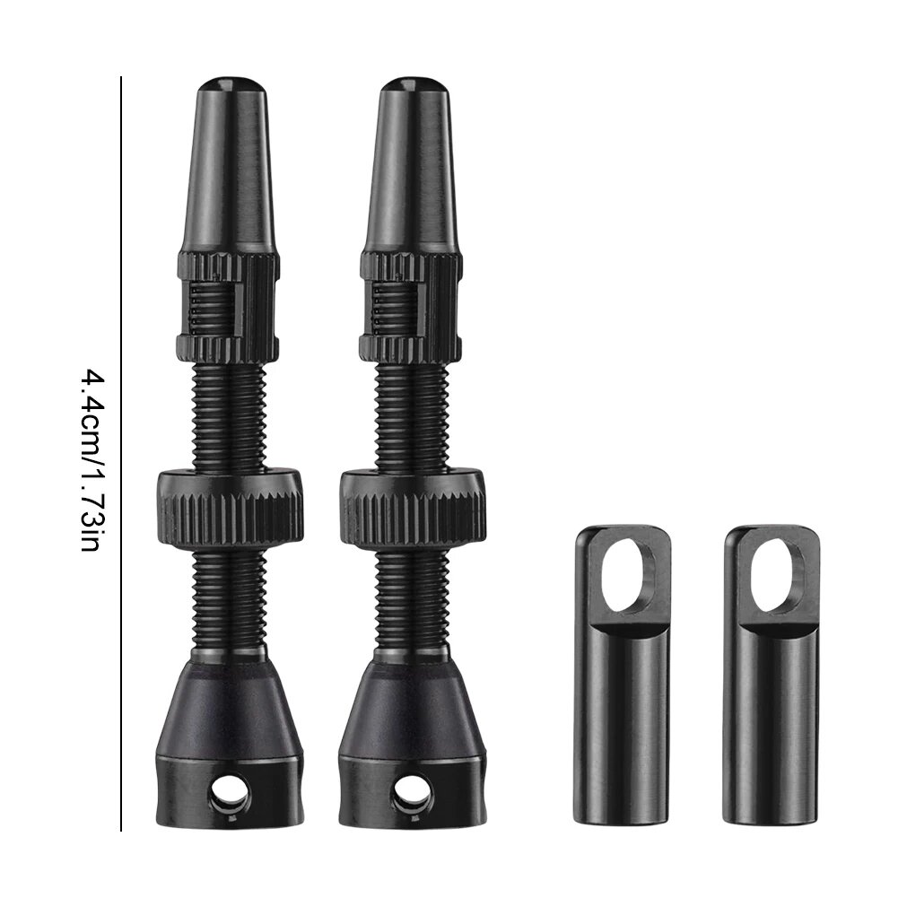 APWIKOGER Клапаны Presta для бескамерных шин 40/44 мм Черный, Black 44mm