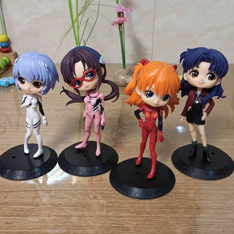 Евангелион QPosket EVA Evangelion Аниме фигурки Мари Рей Аска