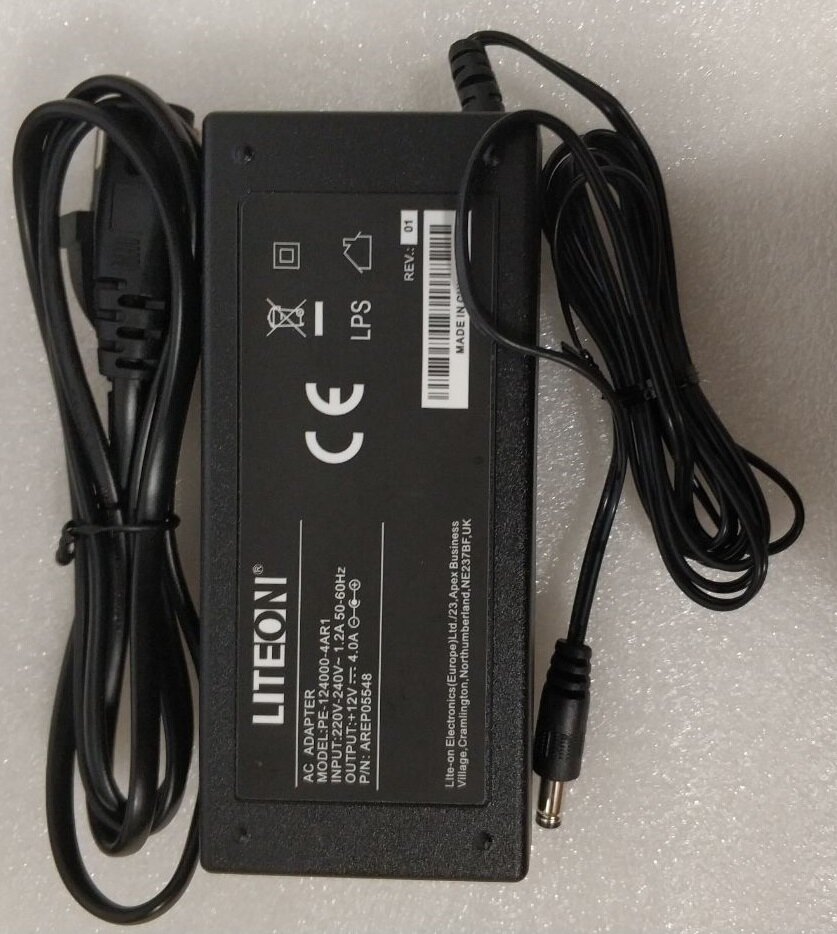 Блок питания для монитора 12V, 4A, 48W, 5.5x2.5мм с сетевым кабелем, ORG