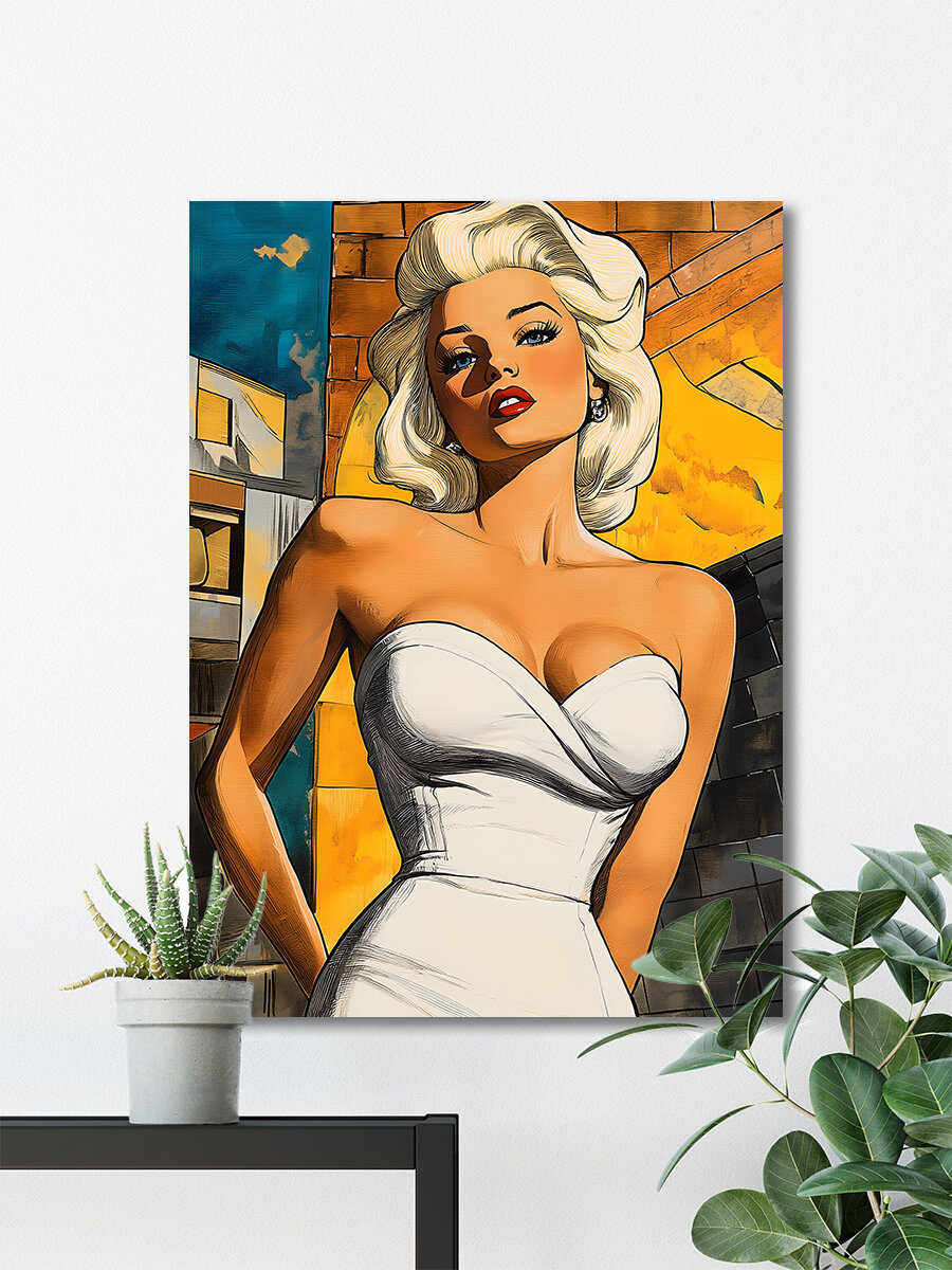 Картина дизайнерская / вертикальная - Мэрилин Монро, картина 30х40 см.