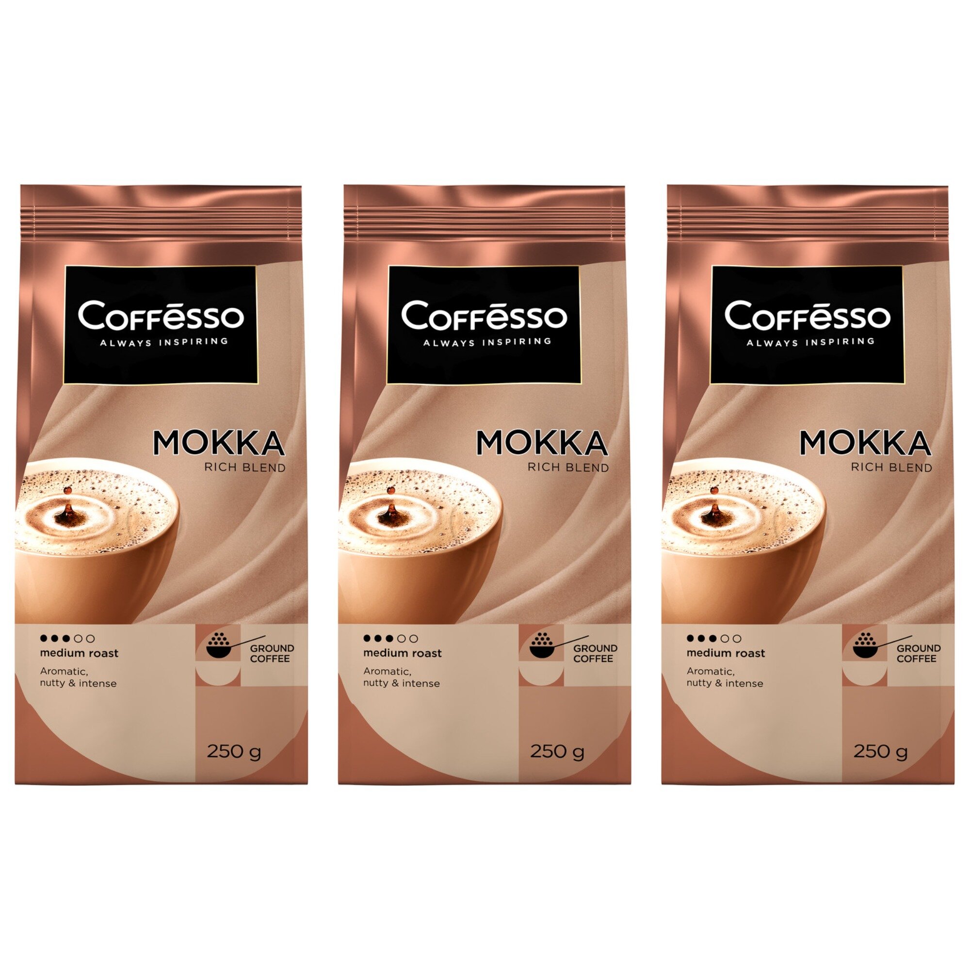 Кофе молотый Coffesso Mokka, 250 г, 3 уп