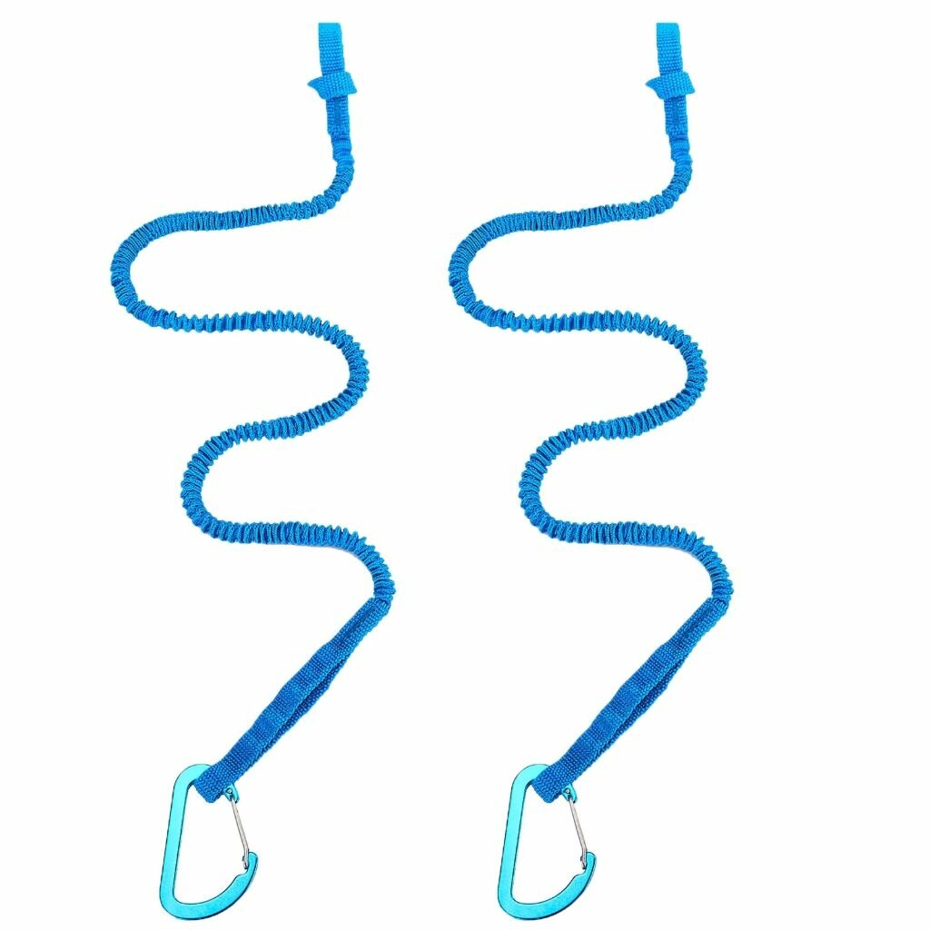 2 аксессуара для каяка, привязанные к веслу веревкой-синий