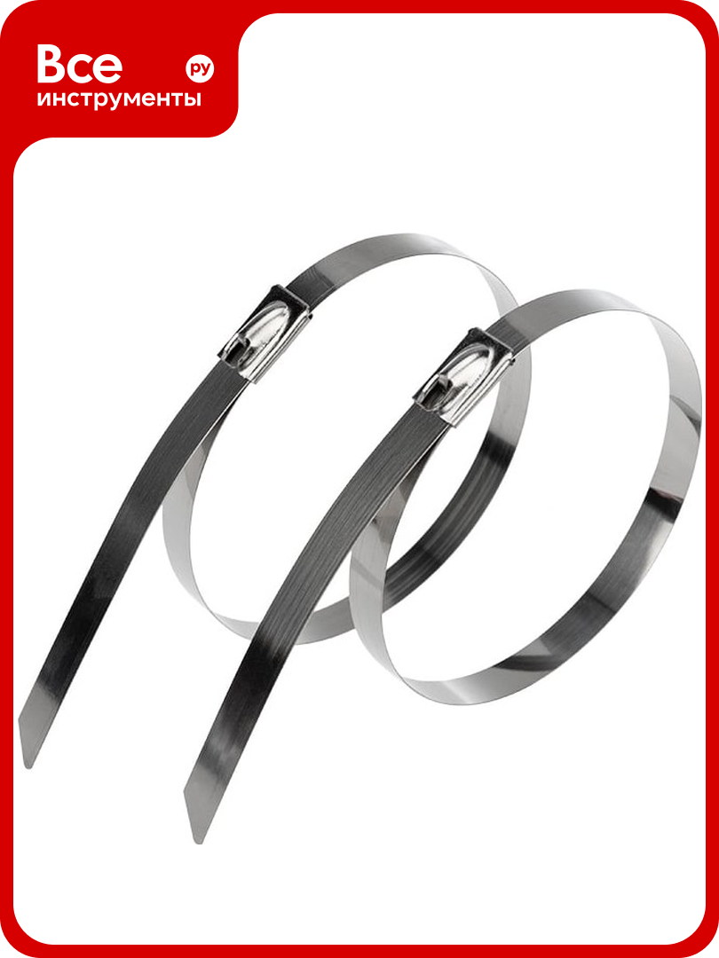 Стальной хомут REXANT 4.6x520 50 шт 07-0528, 6 мм, для работы в агрессивных