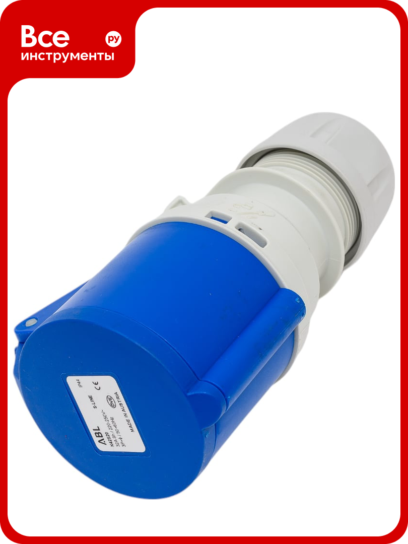 Кабельная розетка ABL 4Р 32А 230V, IP44 K42S20, 32 А