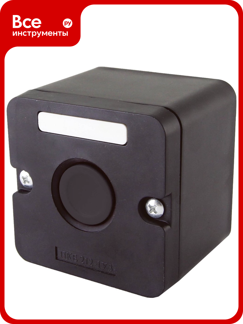 Кнопочный пост ПКЕ TDM ELECTRIC У3, черный корпус, степень защиты IP40, без подсветки, для промышленного применения