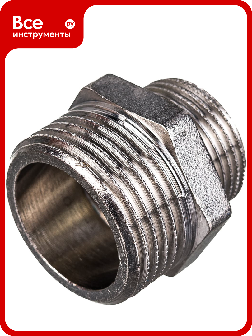 Переходной никелированный ниппель STOUT НН 1X3/4 SFT-0004-000134 RG008Q0OCNVJM9