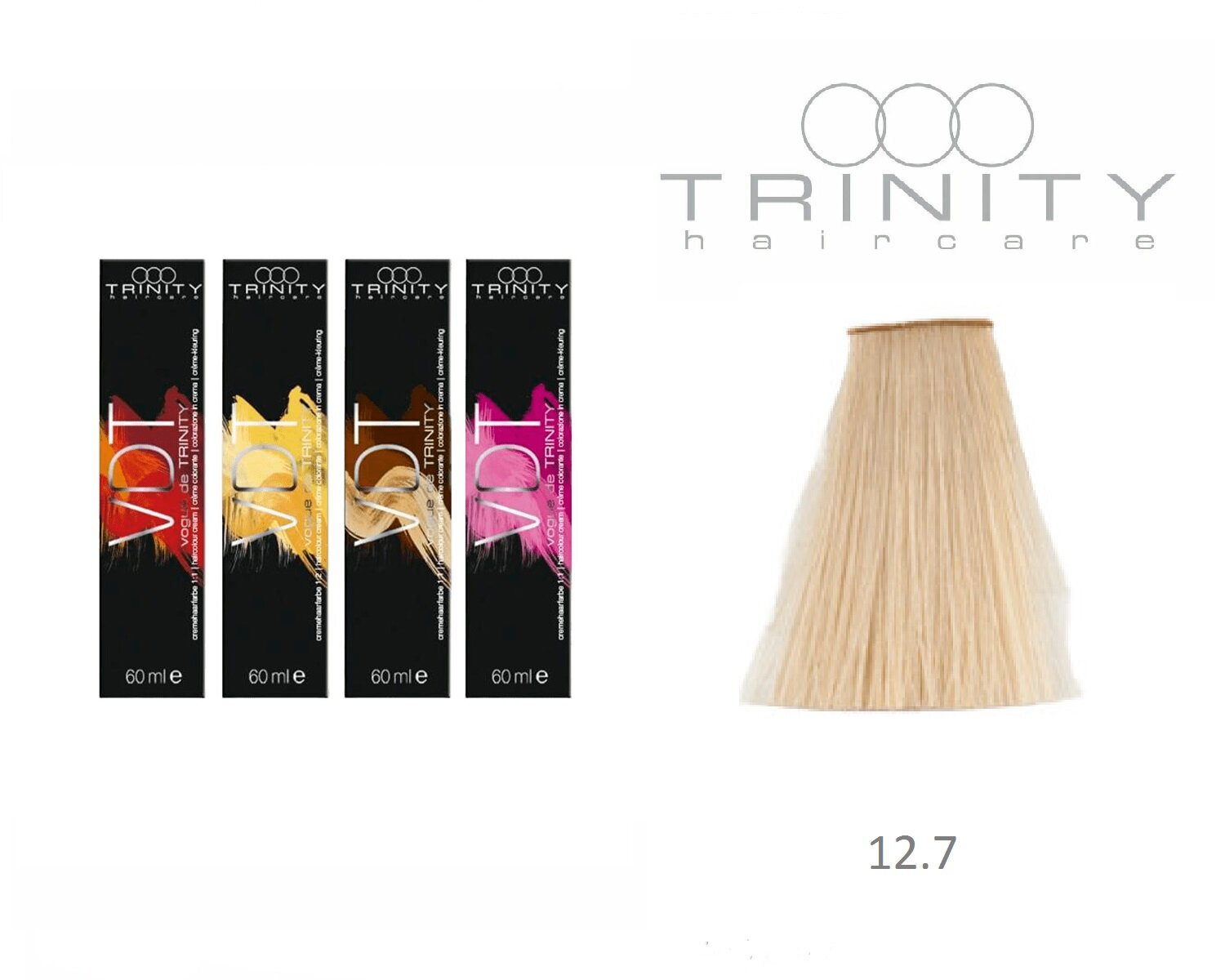 TRINITY VDT тринити ВОГ ДЕ тринити стойкая крем краска 12.7 Ультра светлый блонд коричневый 60 МЛ