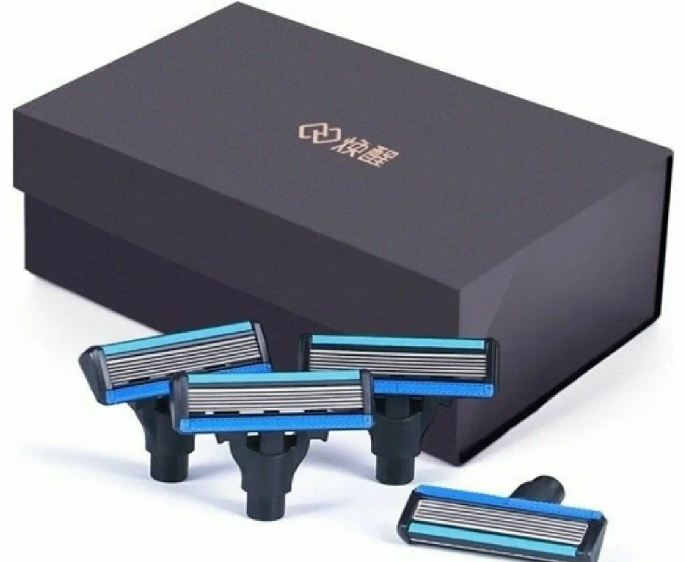 Сменные лезвия Lemon H300/H600, 4 штуки в упаковке, черные, 5 лезвий, без станка, черные